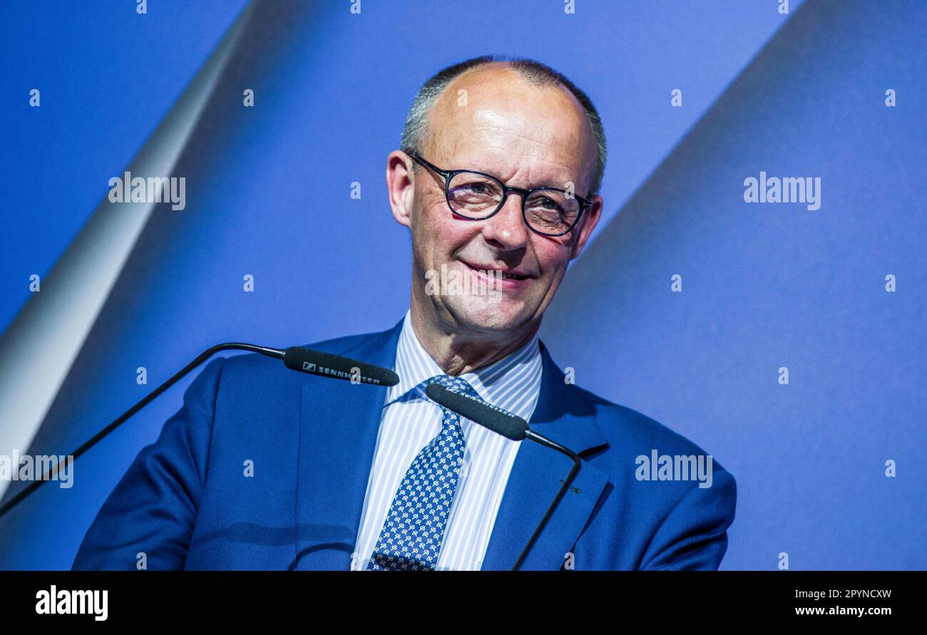 May 4, 2023, Munich, Bavaria, Germany: FRIEDRICH MERZ, the head of the ...