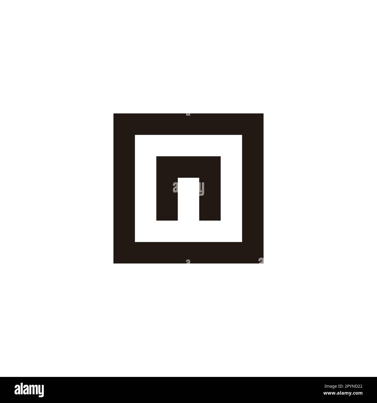 Letter n in O, square geometric symbol simple logo vector Stock Vector Image & Art - Alamy