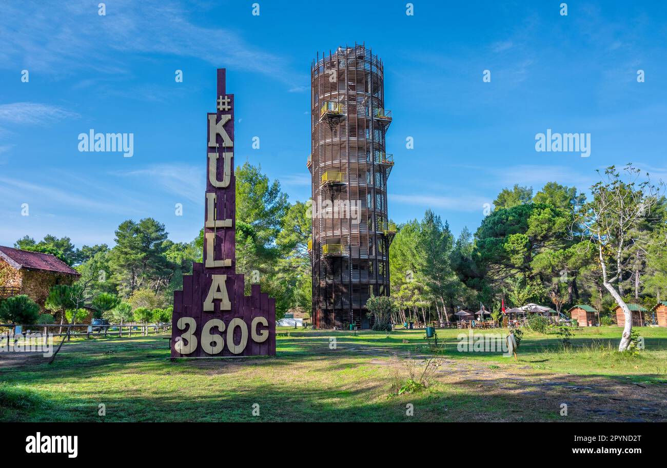 sightseeing panorama tower Kulla in Divjake-Karavasta National Park ...