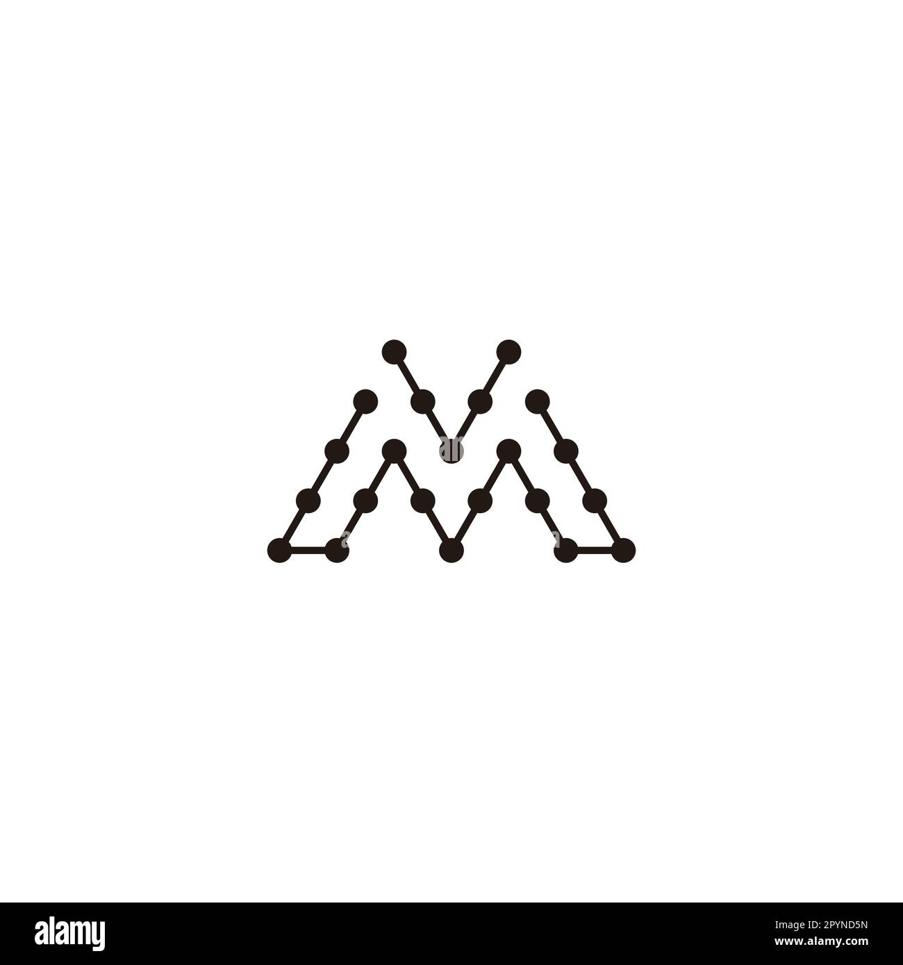Letter W and v, shaped M molecules geometric symbol simple logo vector Stock Vector Image & Art ...