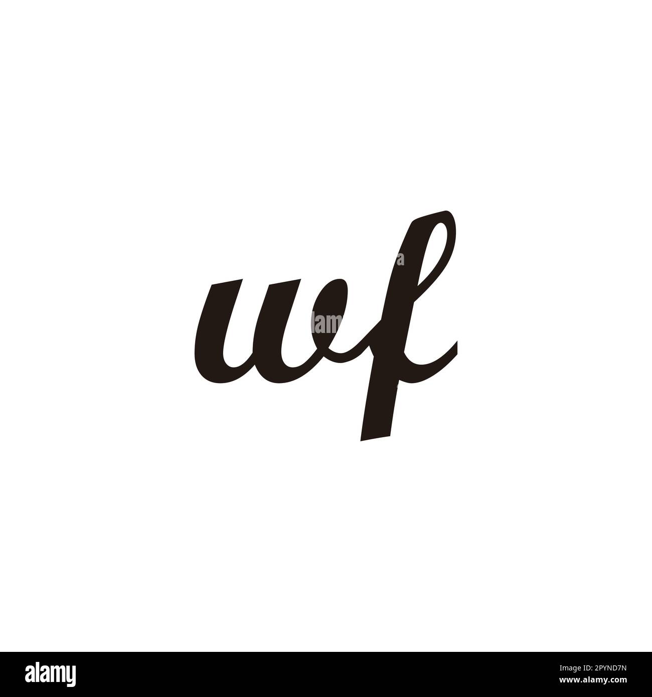 Letter wf connect geometric symbol simple logo vector Stock Vector ...
