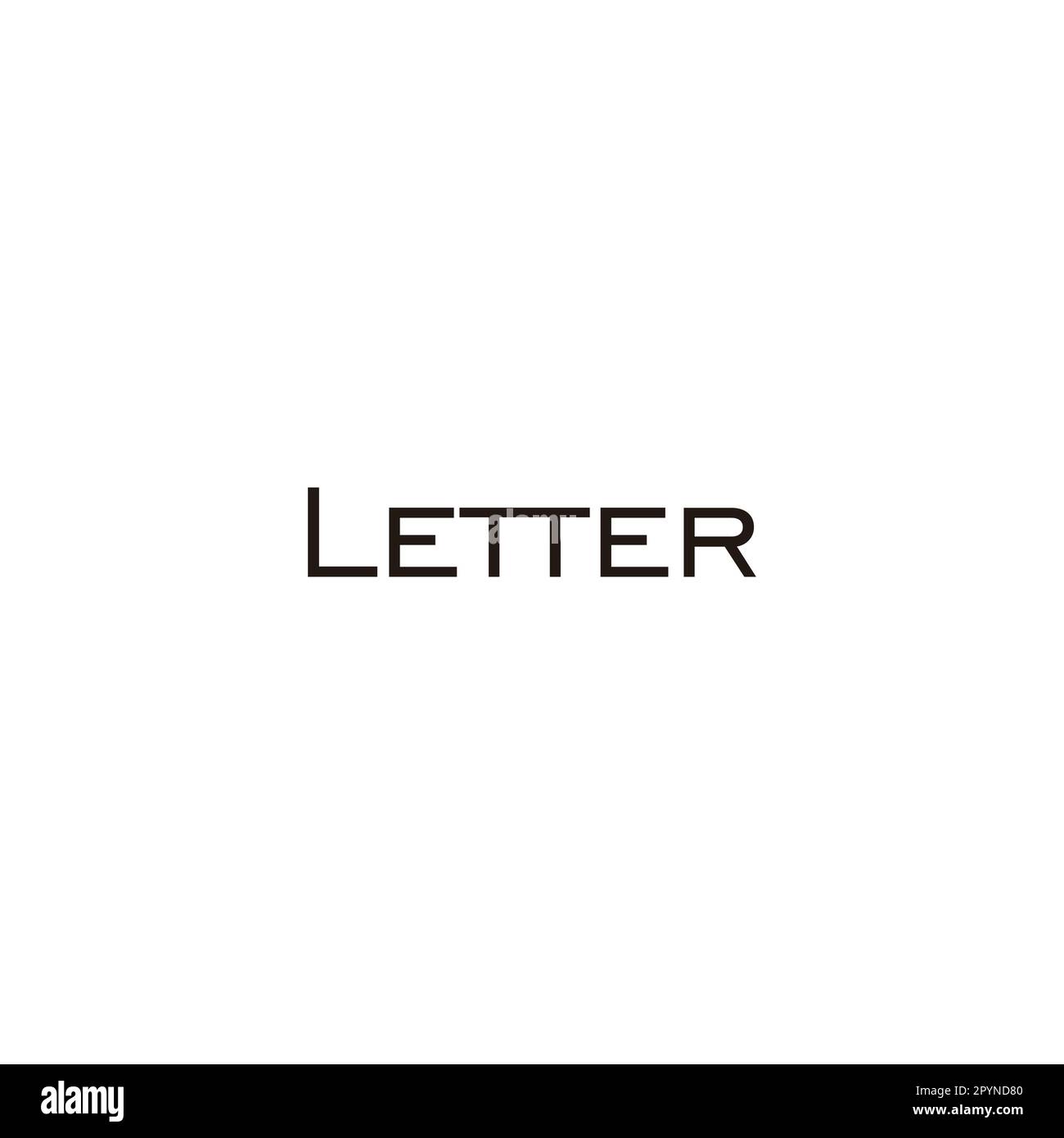 Text, "LETTER", square geometric symbol simple logo vector Stock Vector ...