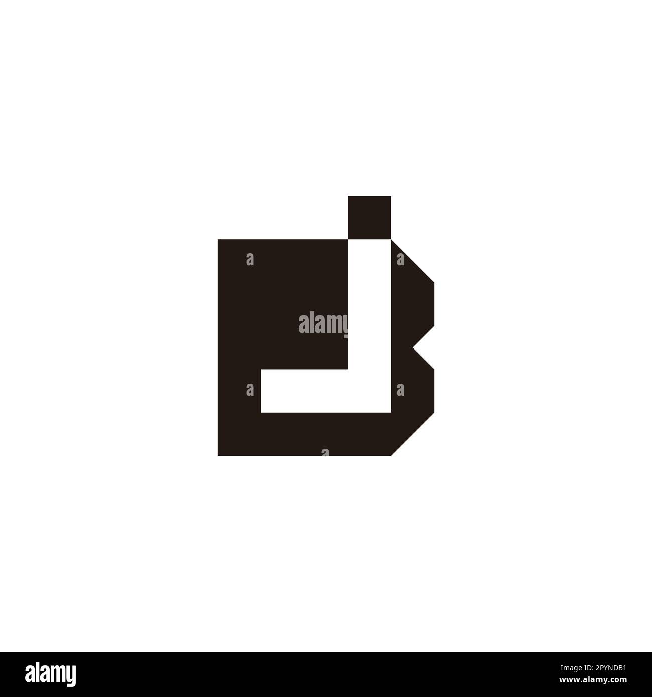 Letter j and B combination geometric symbol simple logo vector Stock ...