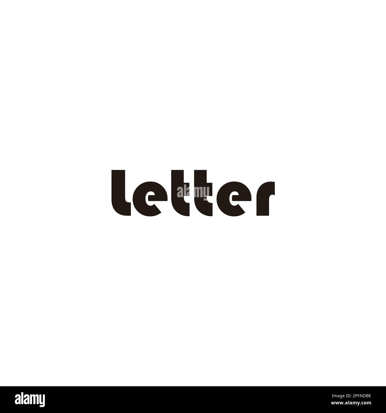Text, "Letter", outline circle geometric symbol simple logo vector ...