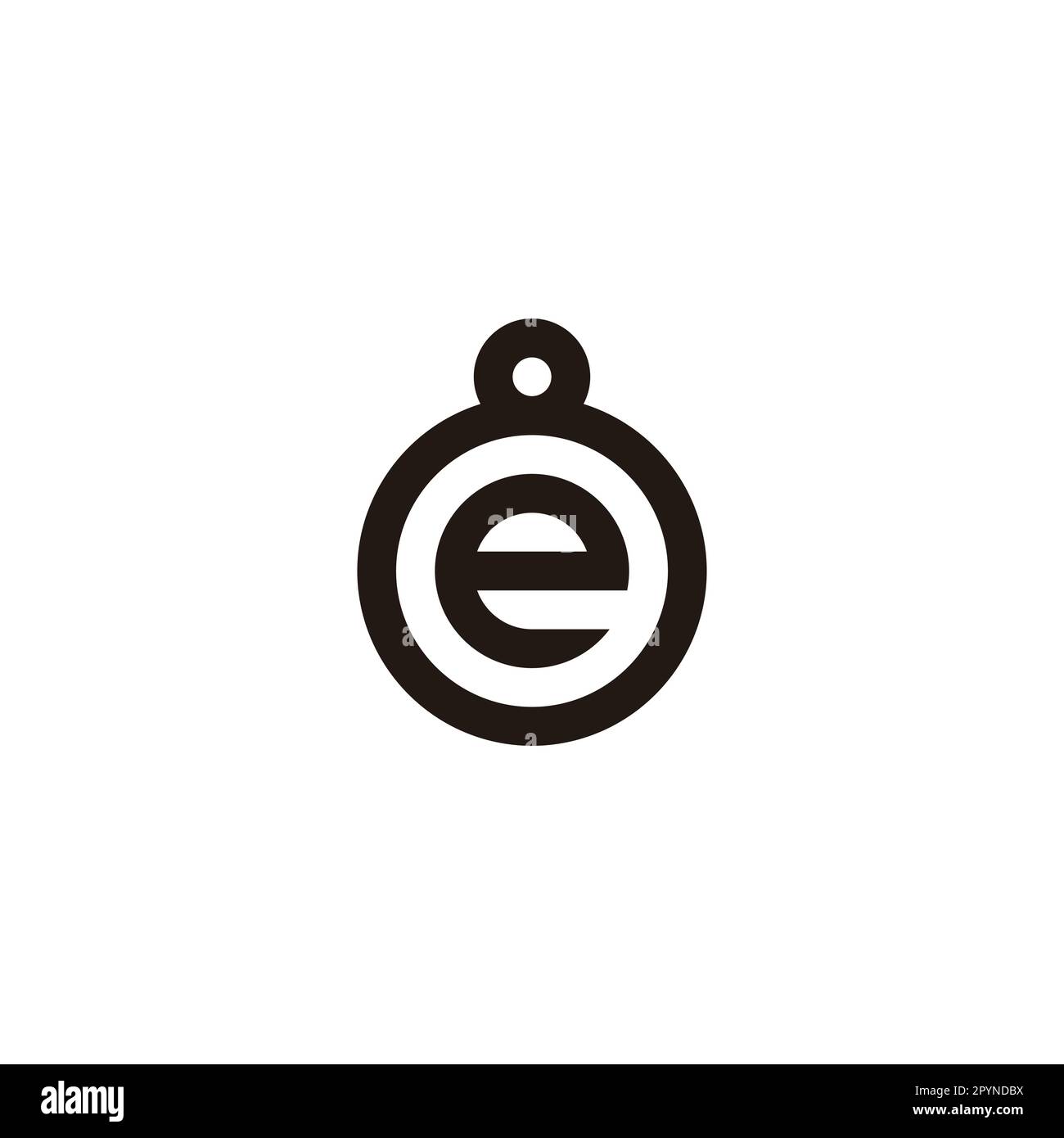 Letter e in 8, circle geometric symbol simple logo vector Stock Vector ...