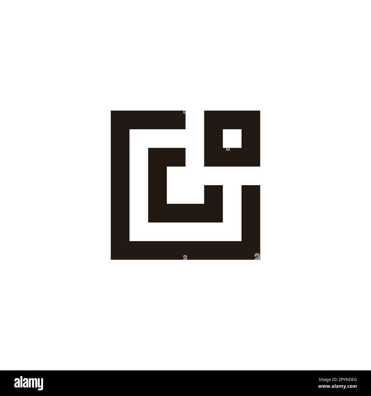 Letter G, and o square geometric symbol simple logo vector Stock Vector ...