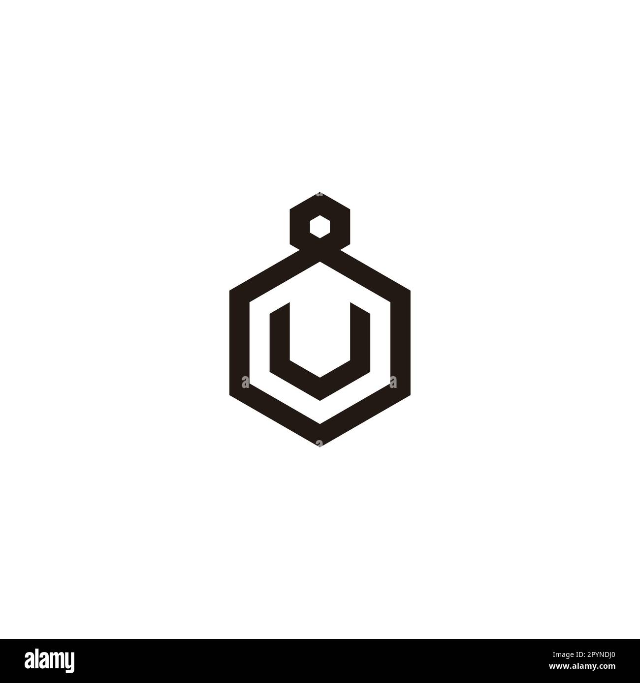 Letter U in 8, hexagon geometric symbol simple logo vector Stock Vector ...