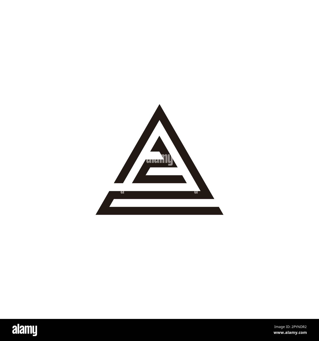 Number 2 in 2, triangle geometric symbol simple logo vector Stock ...
