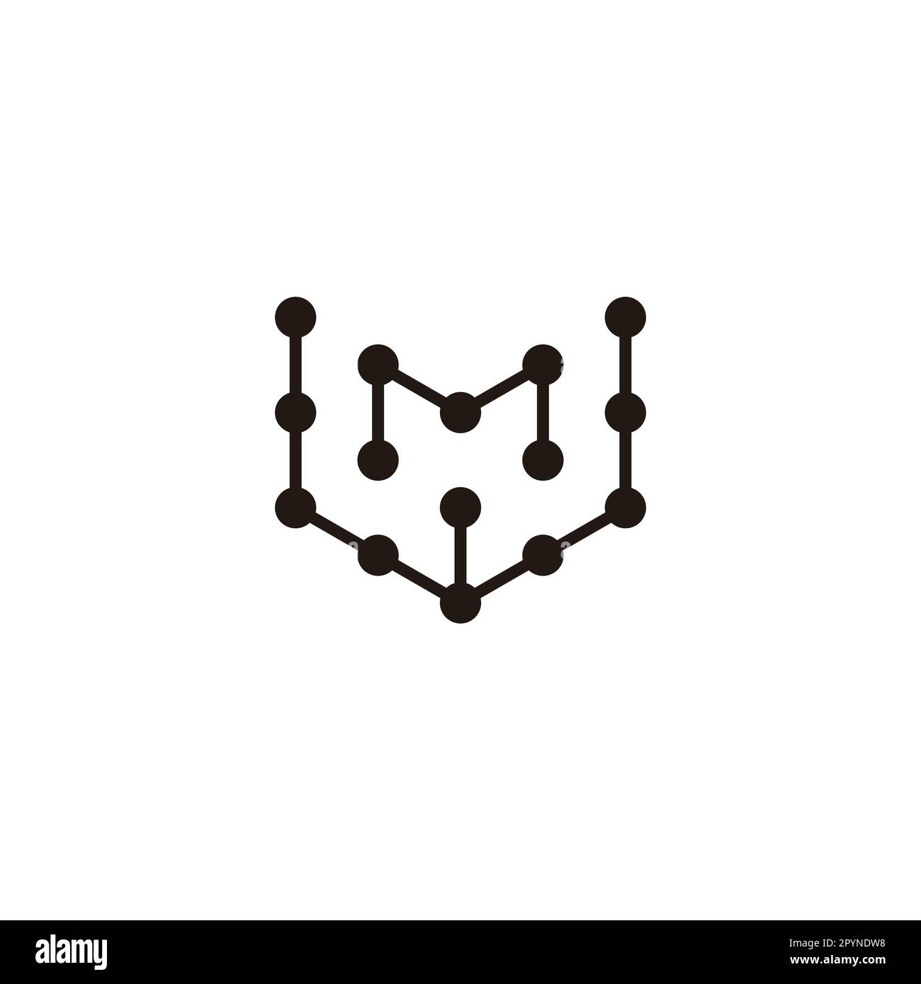 Letter W and M heart, molecules geometric symbol simple logo vector Stock Vector Image & Art - Alamy