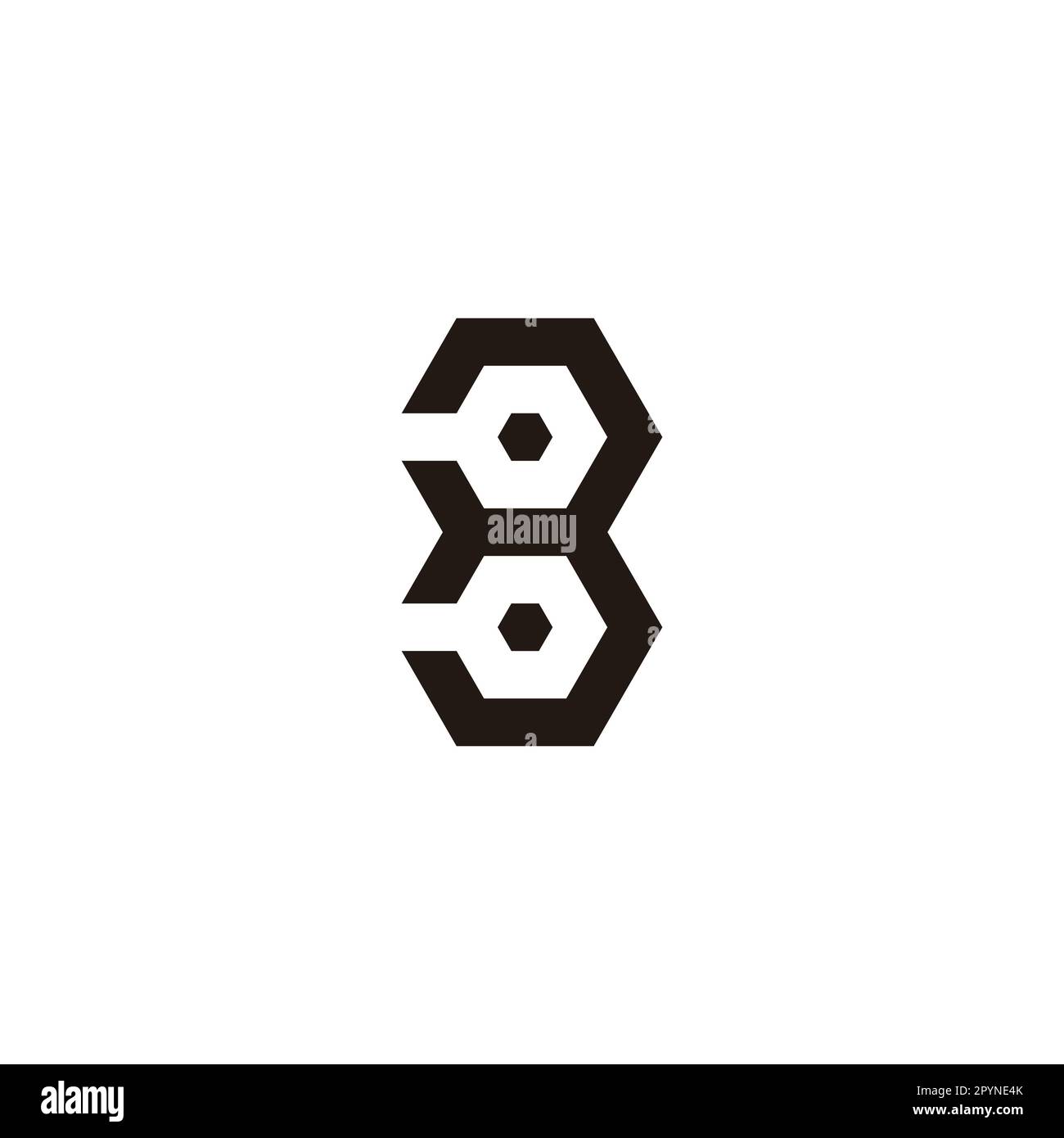 Number 3 hexagons geometric symbol simple logo vector Stock Vector ...