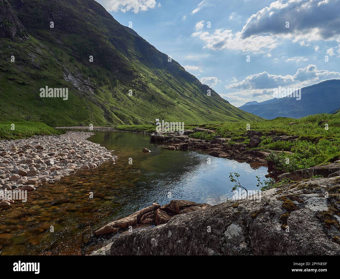 landscape of the iconic glen etive in the scottish highlands, know from ...