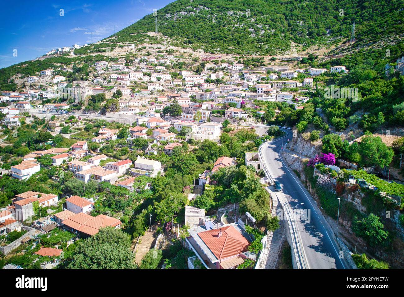 Vuno - Albanian Riviera Stock Photo - Alamy