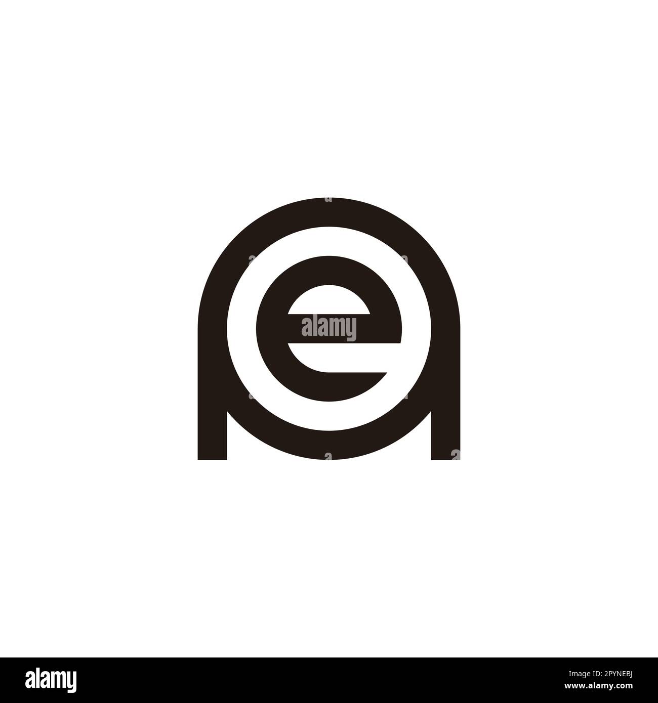 Letter e in A, circle geometric symbol simple logo vector Stock Vector ...