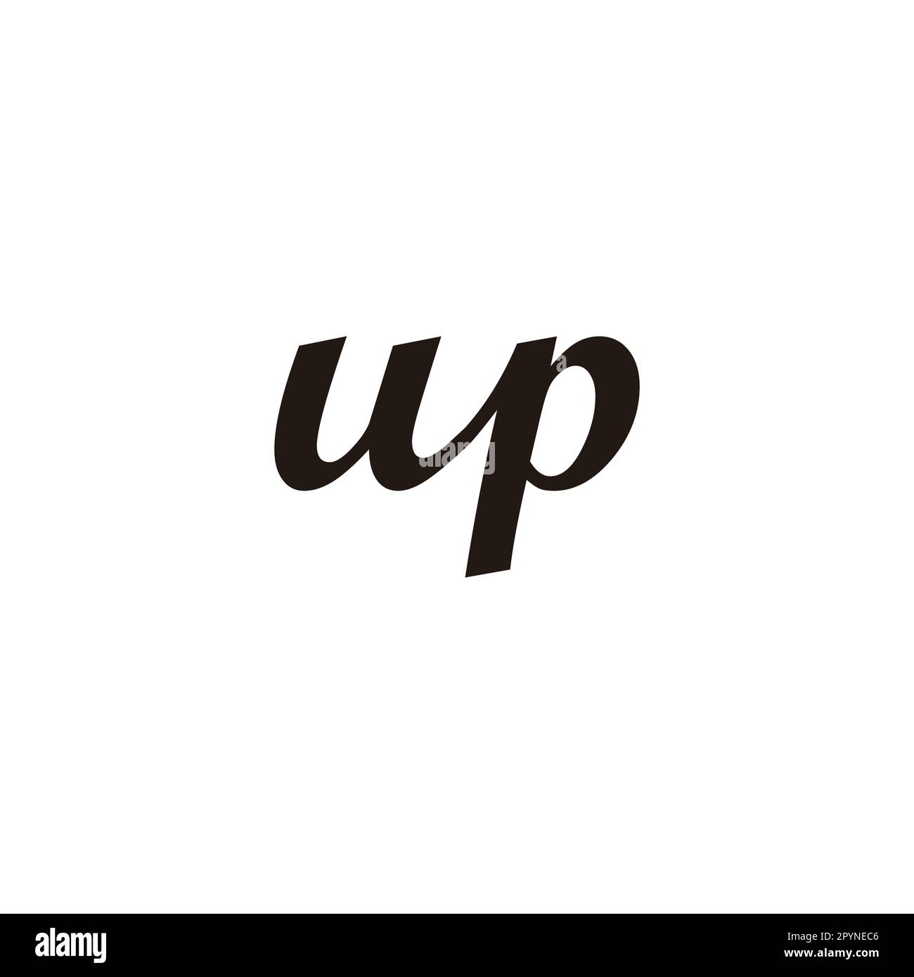 Letter up connect geometric symbol simple logo vector Stock Vector ...