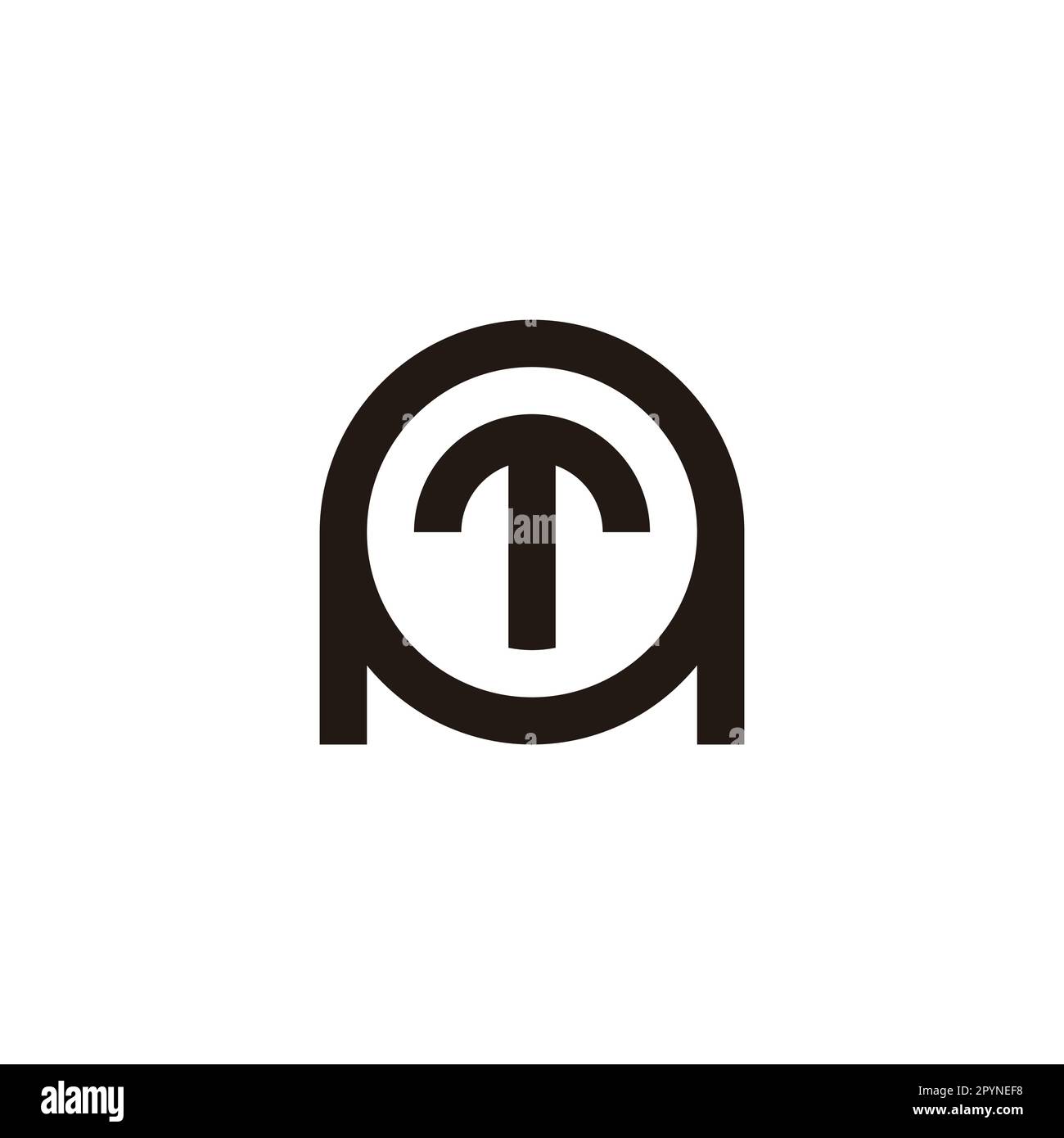 Letter T in A, circle geometric symbol simple logo vector Stock Vector ...