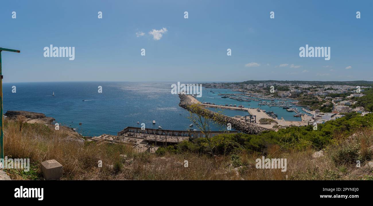 Panoramic view from Leuca, the tip of italy Stock Photo - Alamy