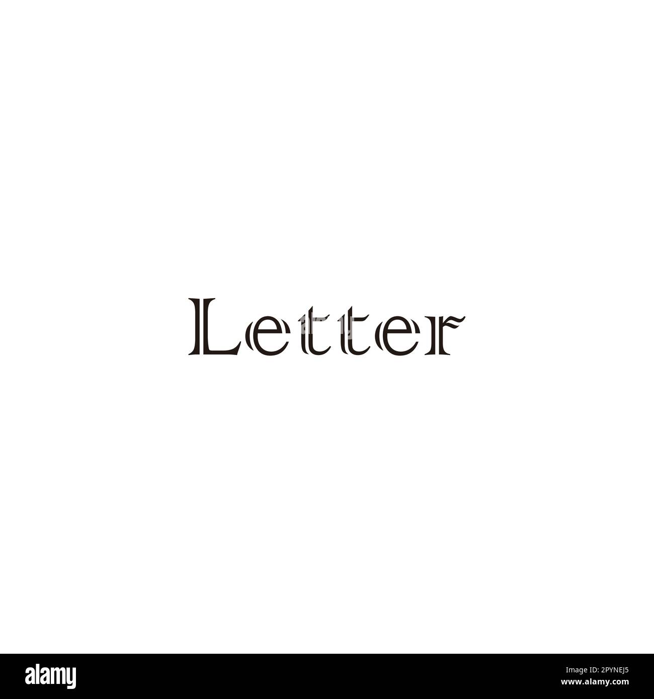 Text, "Letter", lines geometric symbol simple logo vector Stock Vector ...
