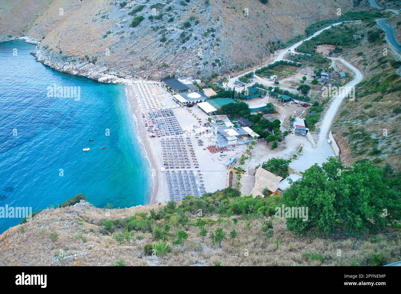 Llamani beach - Himare Albania Stock Photo - Alamy