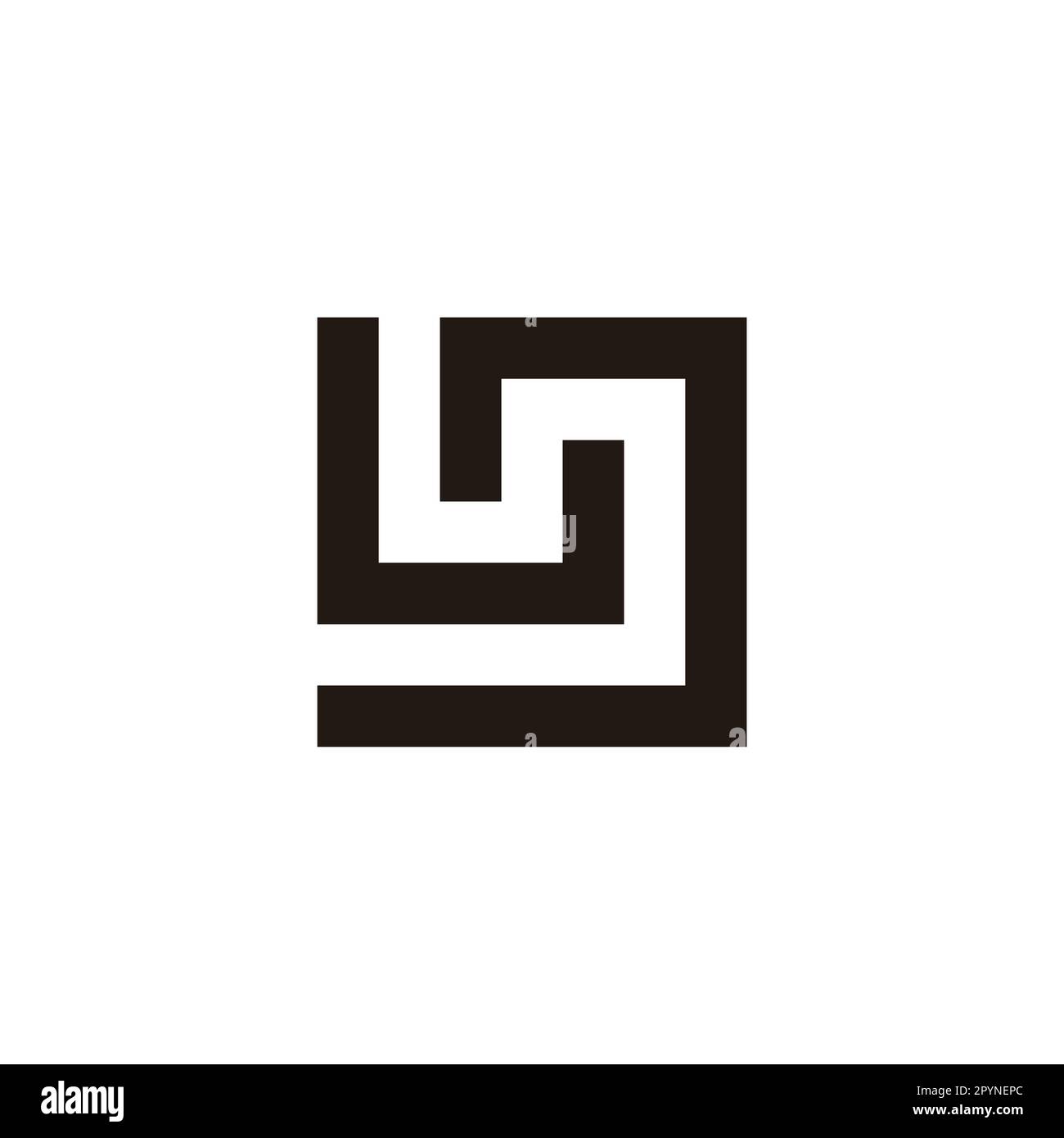 Letter L and J square geometric symbol simple logo vector Stock Vector ...