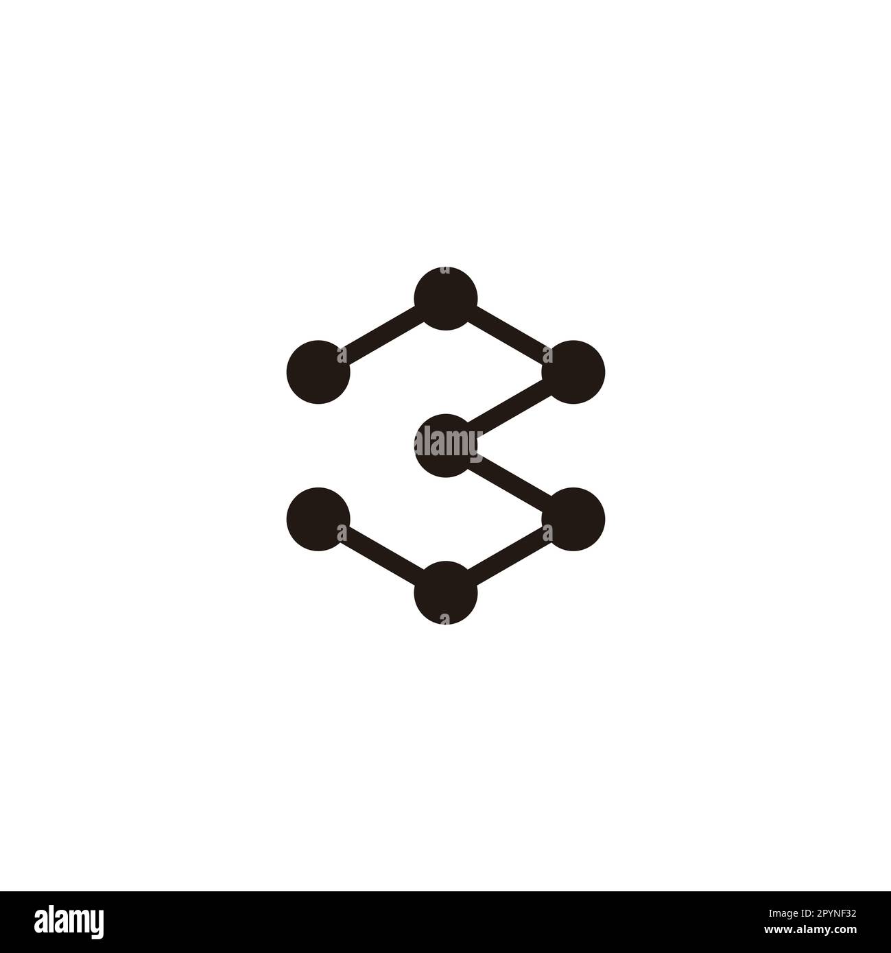 Number 3 hexagon, molecules geometric symbol simple logo vector Stock ...