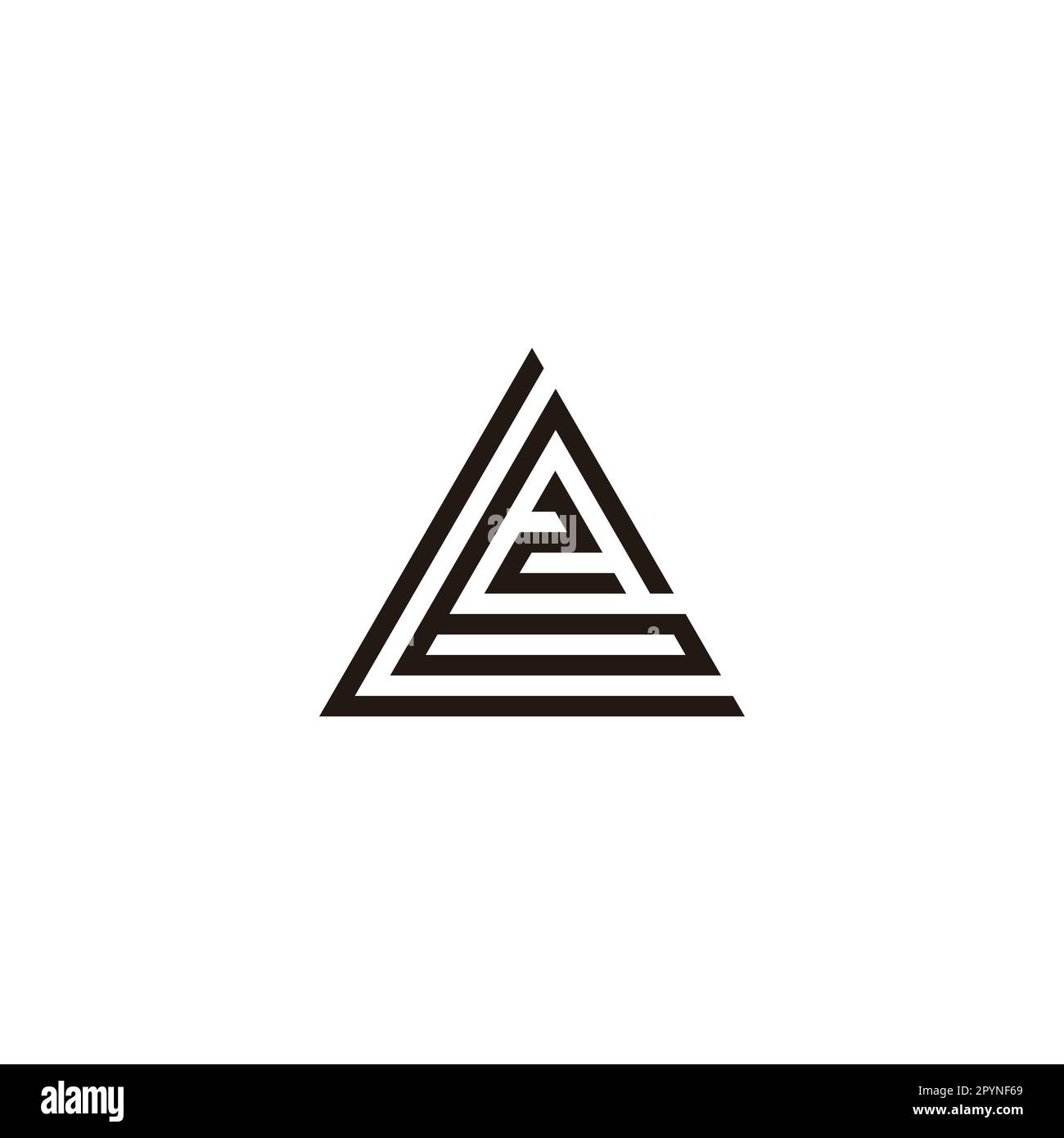 Letter L, number 6 and 2 triangle geometric symbol simple logo vector ...