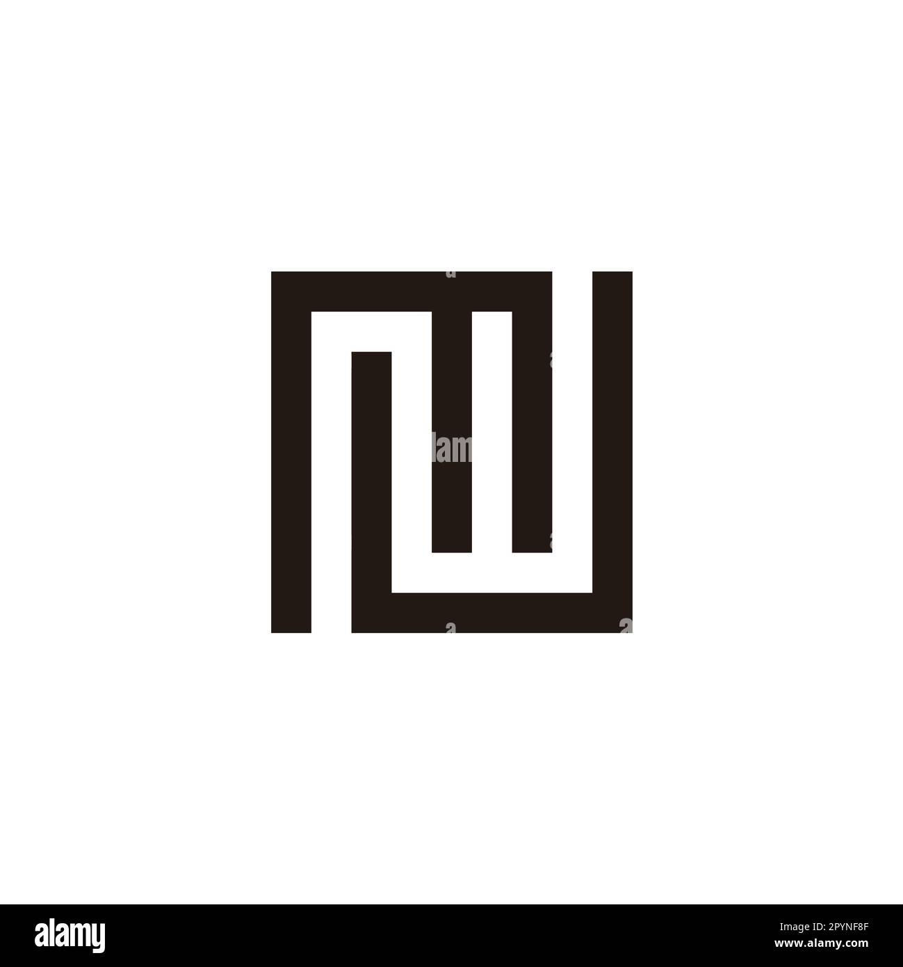 Letter m and J square geometric symbol simple logo vector Stock Vector ...