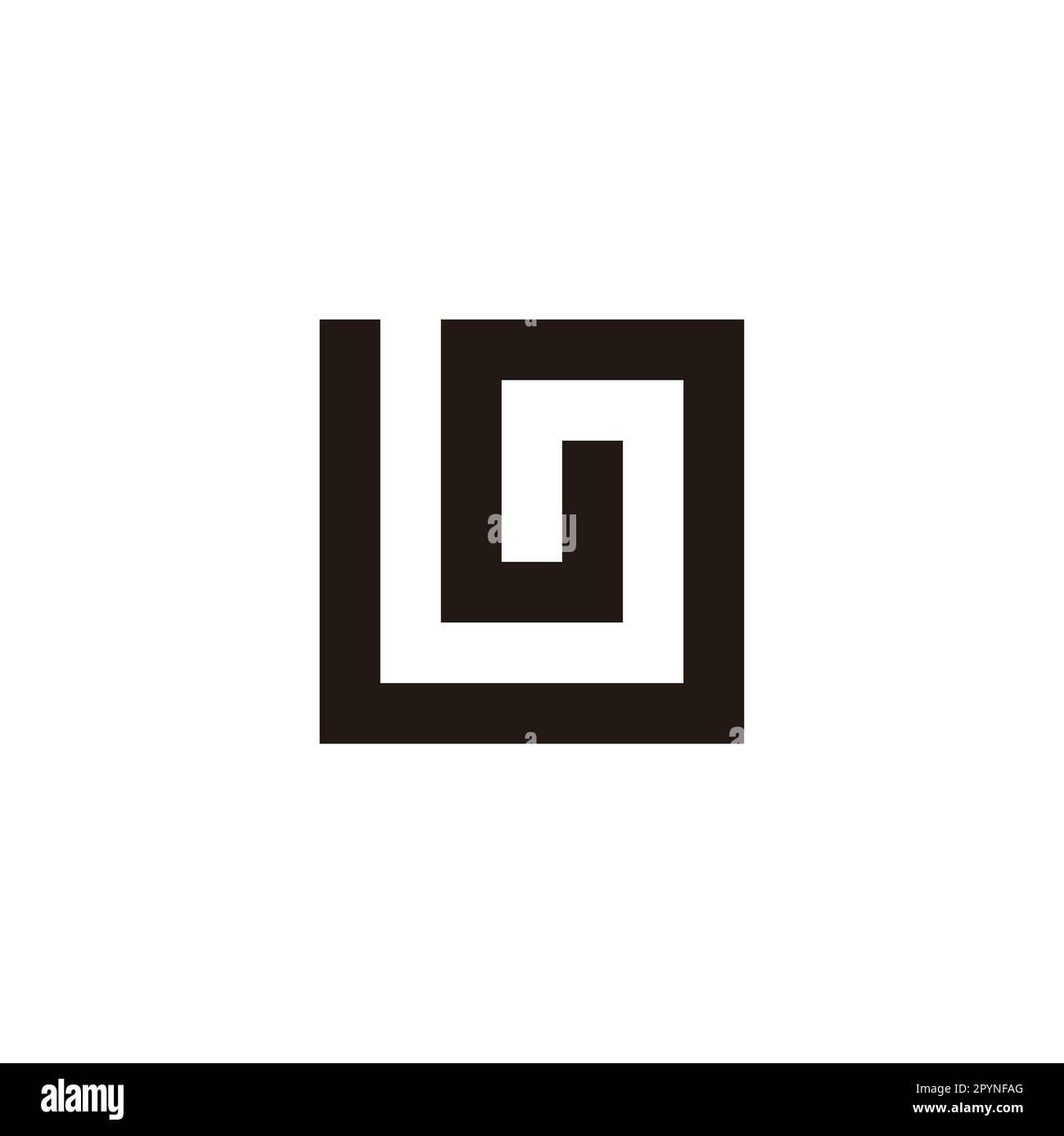 Letter L square, round geometric symbol simple logo vector Stock Vector ...