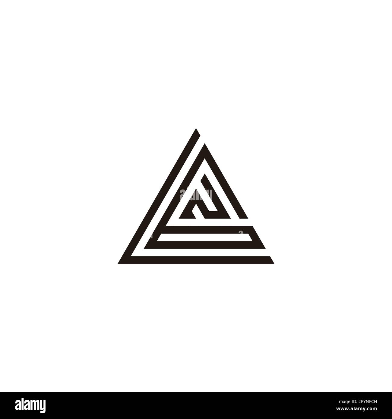 Letter L, N and number 6 triangle geometric symbol simple logo vector Stock Vector Image & Art ...