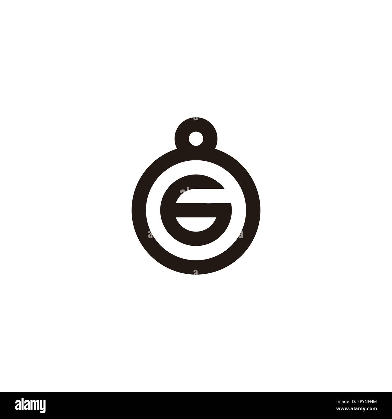 Number 6 in 8, circle geometric symbol simple logo vector Stock Vector ...