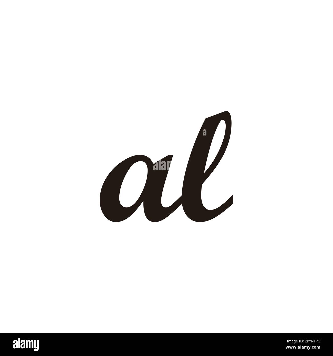 Letter al connect geometric symbol simple logo vector Stock Vector ...
