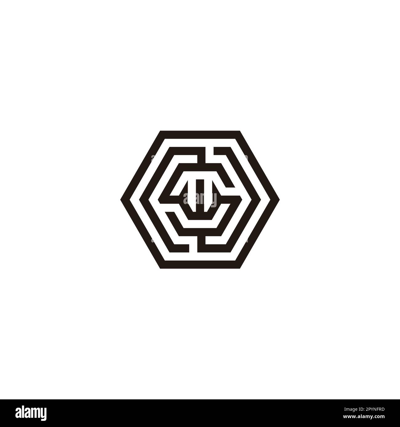 Letter O, N, S and w hexagon geometric symbol simple logo vector Stock Vector Image & Art - Alamy