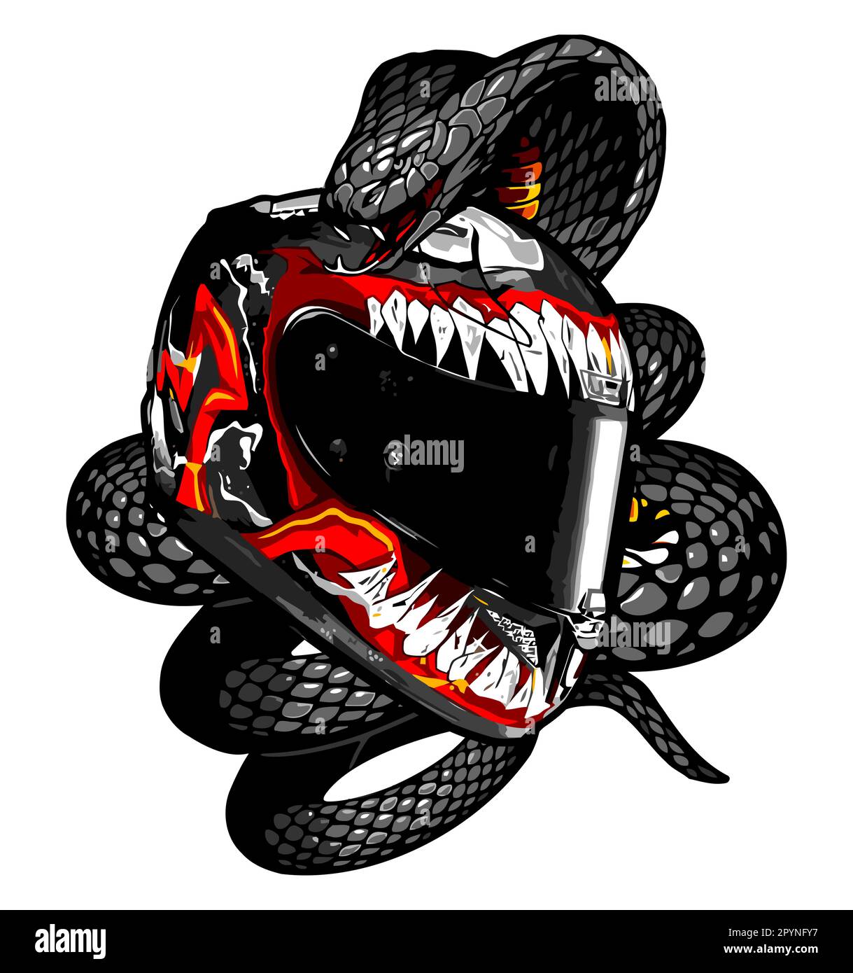 helmet, vector, design, illustration, symbol, snake, logo, art, icon ...