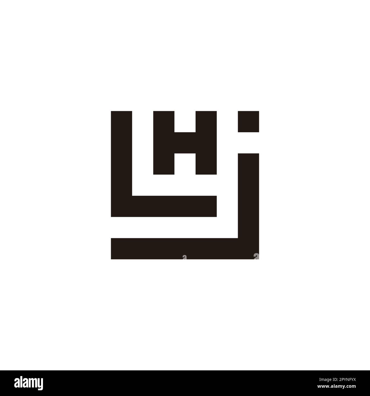 Letter j, L and H square geometric symbol simple logo vector Stock Vector Image & Art - Alamy