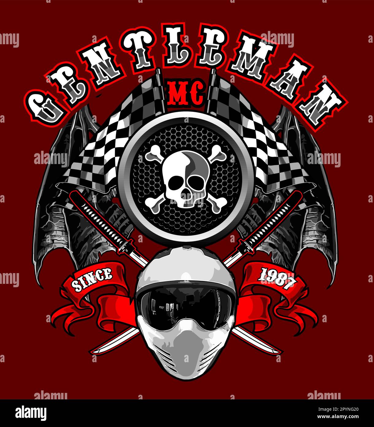 biker vector template Stock Vector Image & Art - Alamy