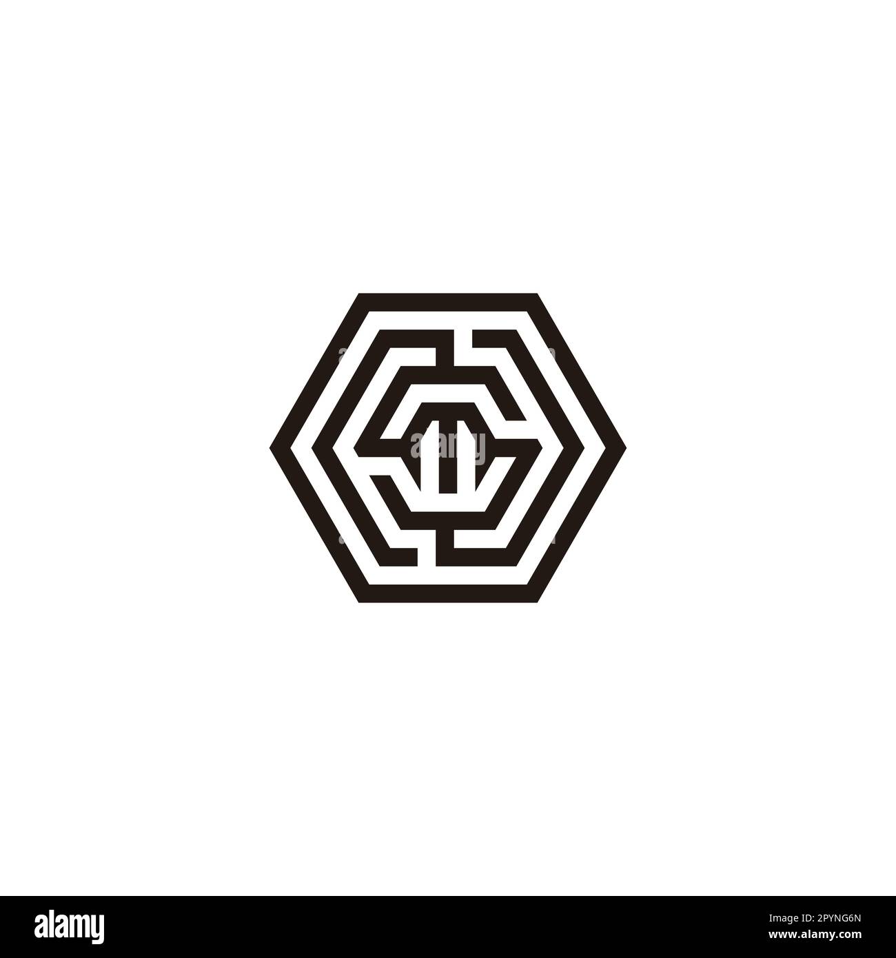 Letter O, N, S and M hexagon geometric symbol simple logo vector Stock Vector Image & Art - Alamy