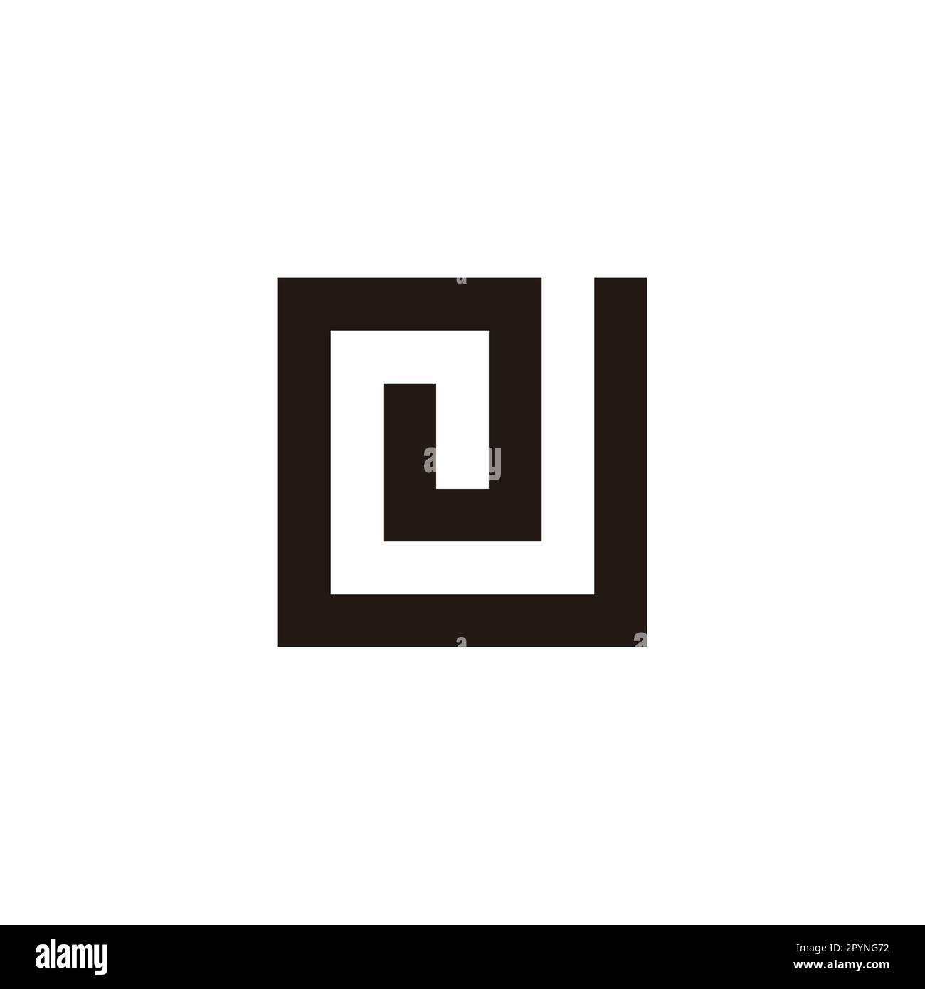 Letter J square, round geometric symbol simple logo vector Stock Vector ...