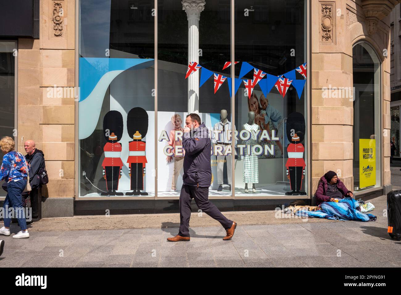Liverpool, England. 4th May 2023. Two days before King Charles III Coronation. Marks & Spencer ...