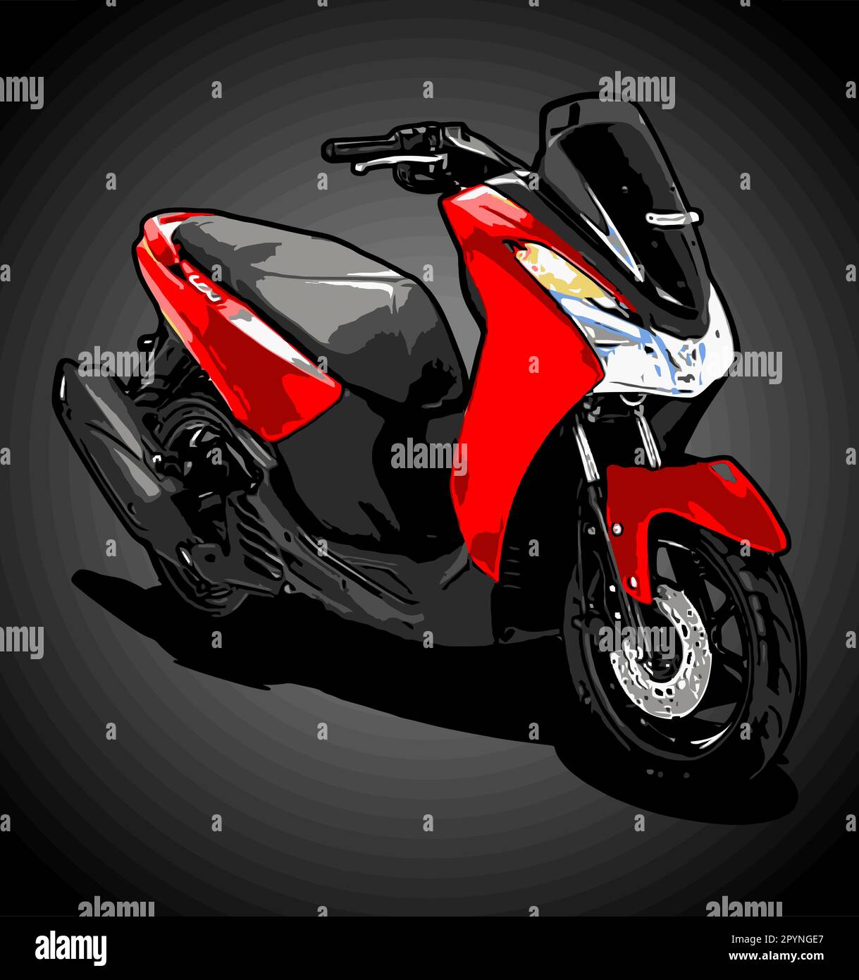 scooter vector template Stock Vector Image & Art - Alamy