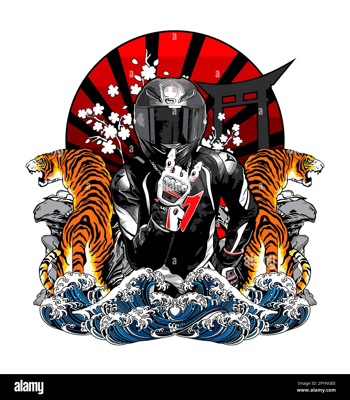 biker vector template Stock Vector Image & Art - Alamy