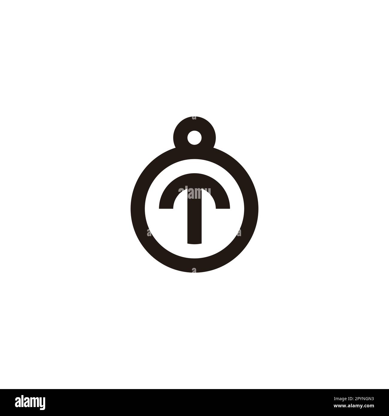 Letter T in 8, circle geometric symbol simple logo vector Stock Vector ...