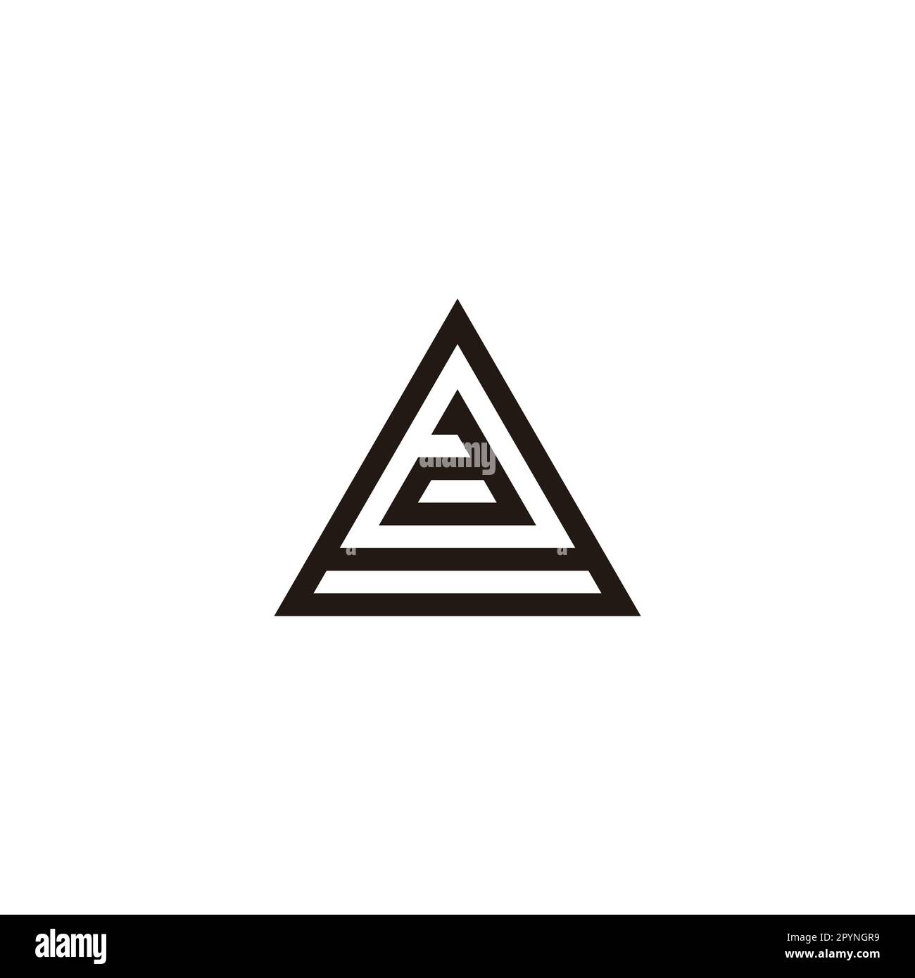 Letter a in 8, triangle geometric symbol simple logo vector Stock ...