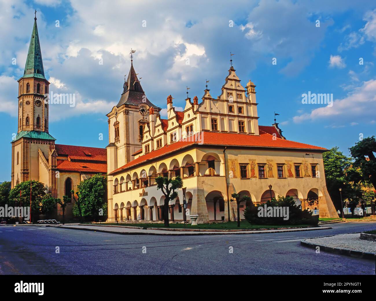Old Town Hall and St.James church Stock Photo - Alamy