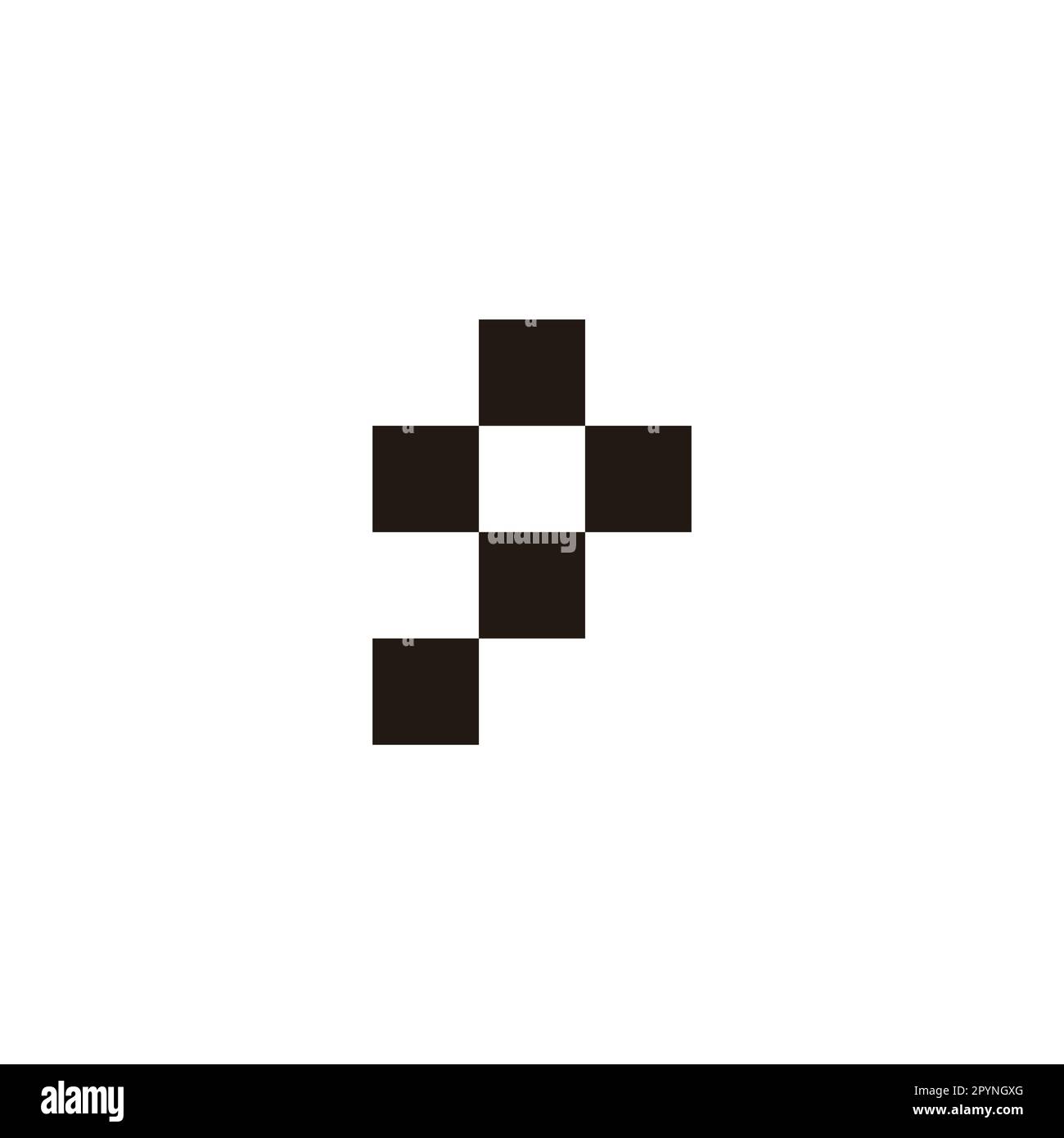 Letter p or g squares geometric symbol simple logo vector Stock Vector ...