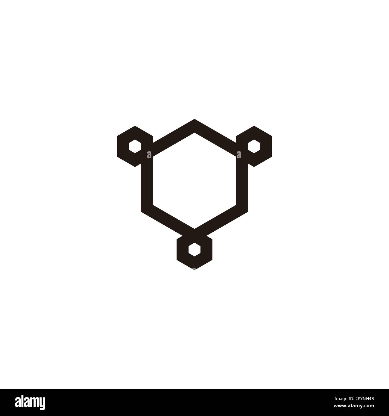 Letter Y hexagons, outline rounded geometric symbol simple logo vector ...