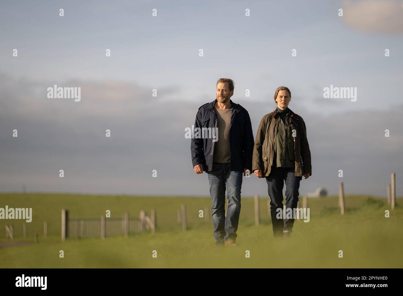 Norden, Germany. 03rd May, 2023. Actors Christian Erdmann (l) and Picco ...