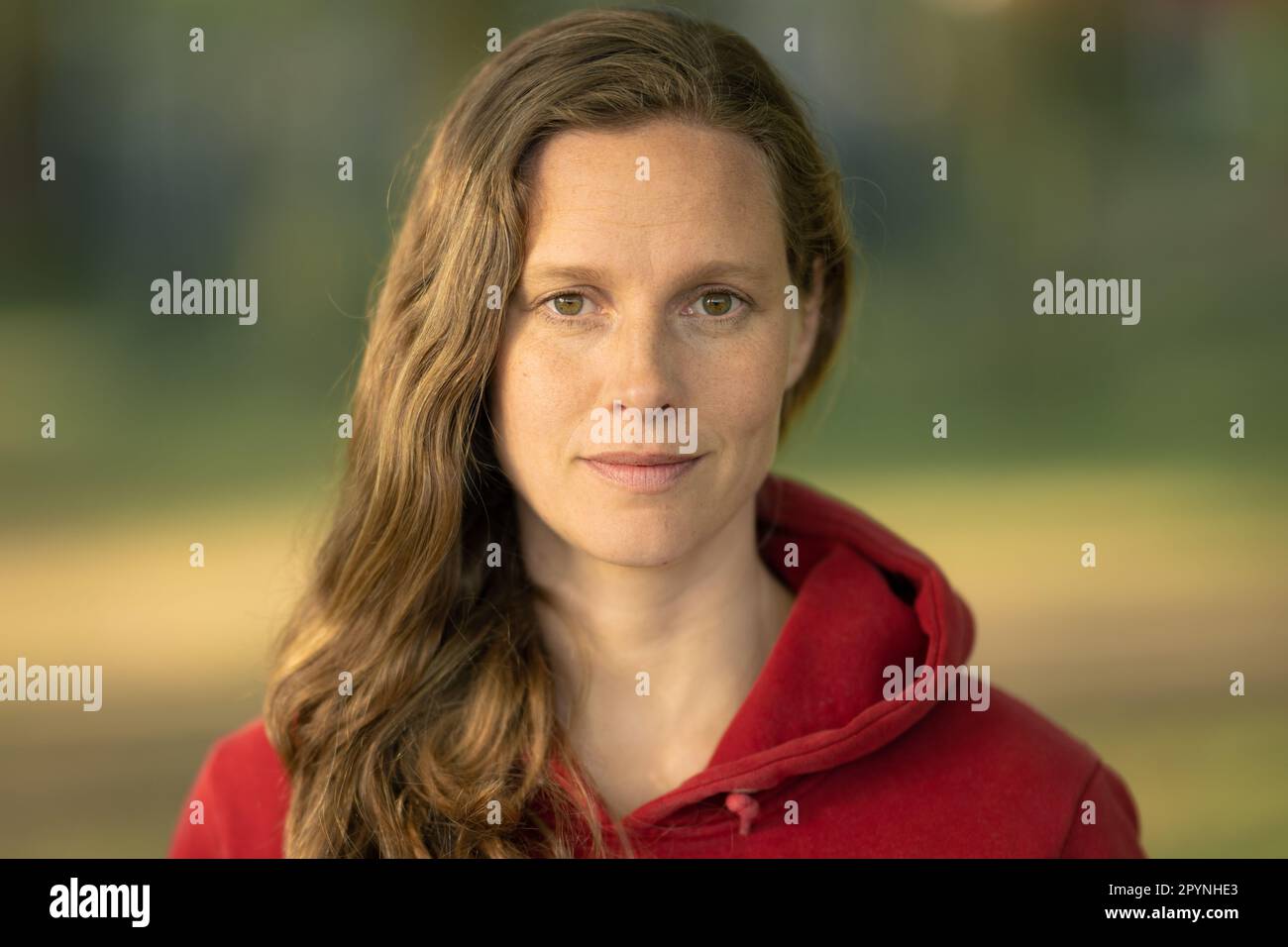Norden, Germany. 03rd May, 2023. Picco von Groote, actress, stands on the dike during an ...