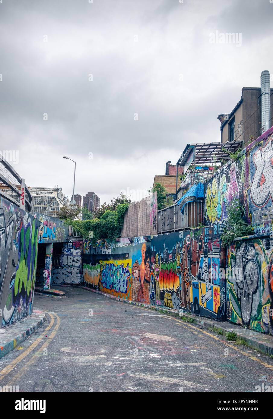 A pathway leading to the entrance of The Vaults, Waterloo in London, UK ...