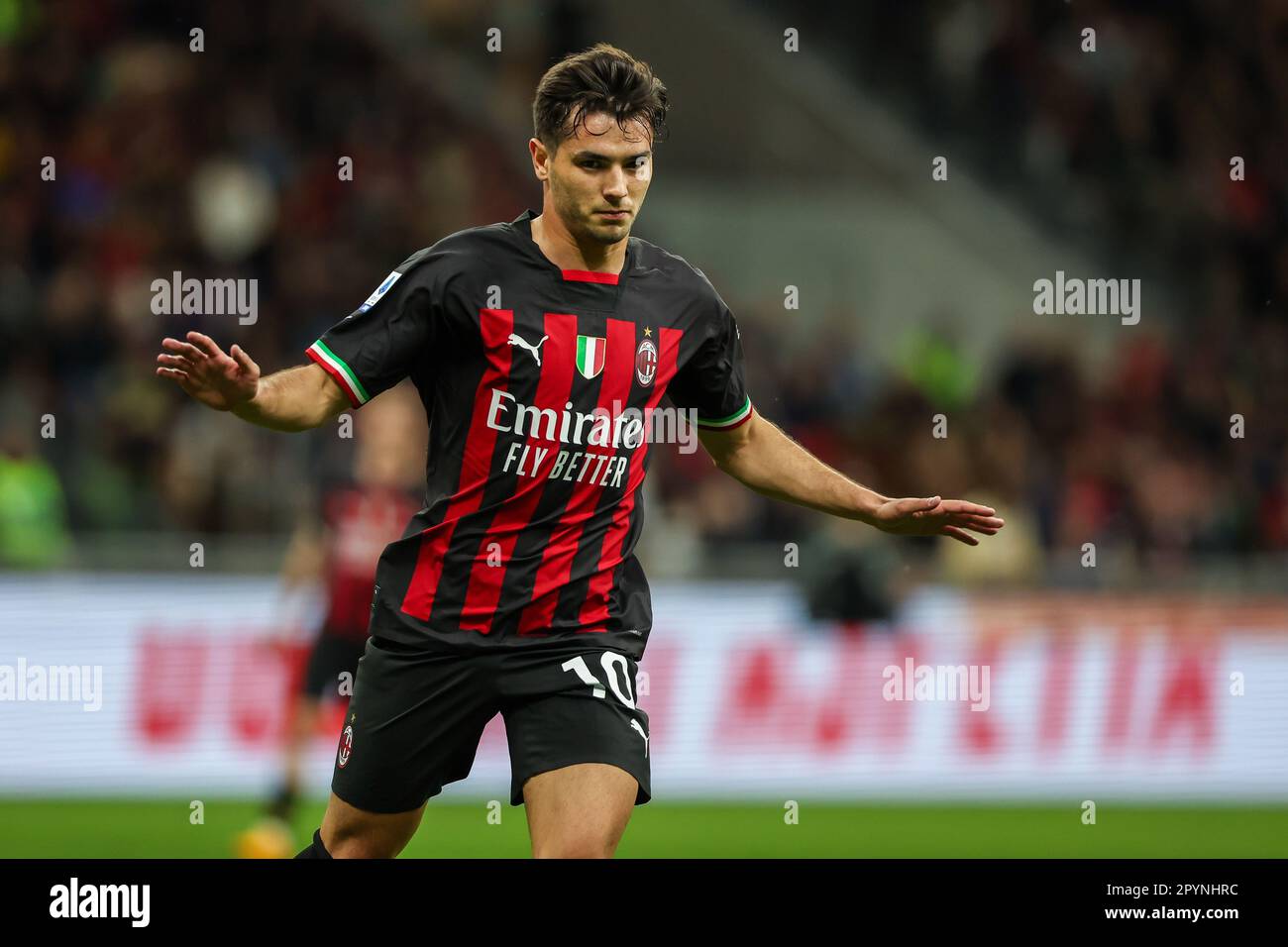 Brahim Diaz of AC Milan in action during Serie A 2022/23 football match ...