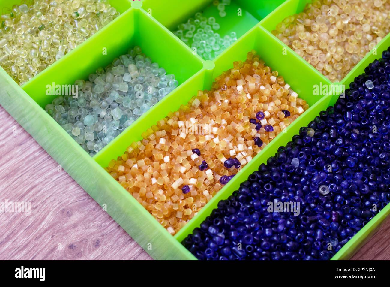 Glass beads craft assortment hi-res stock photography and images - Alamy