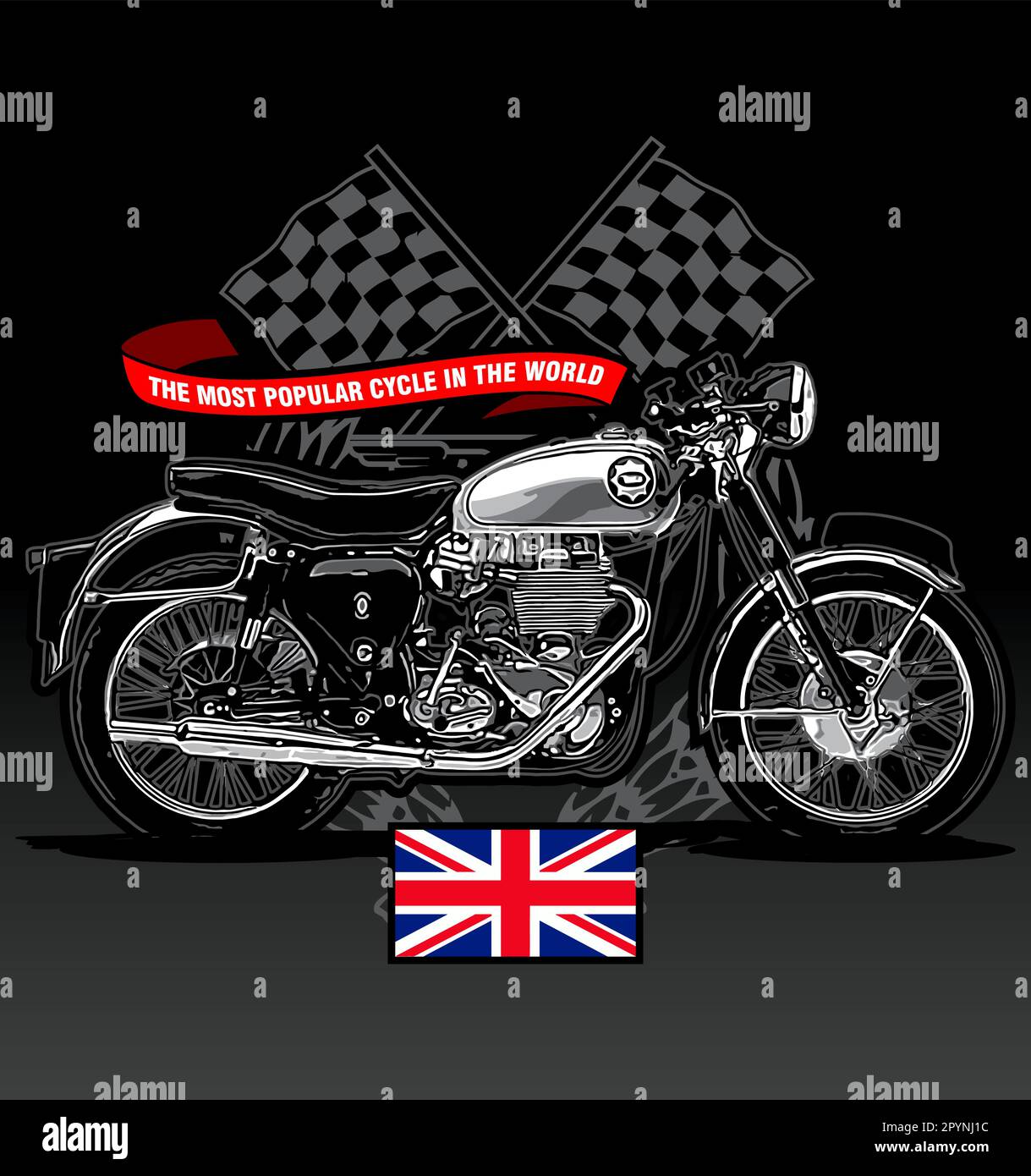Old british motorcycle Stock Vector Images - Alamy